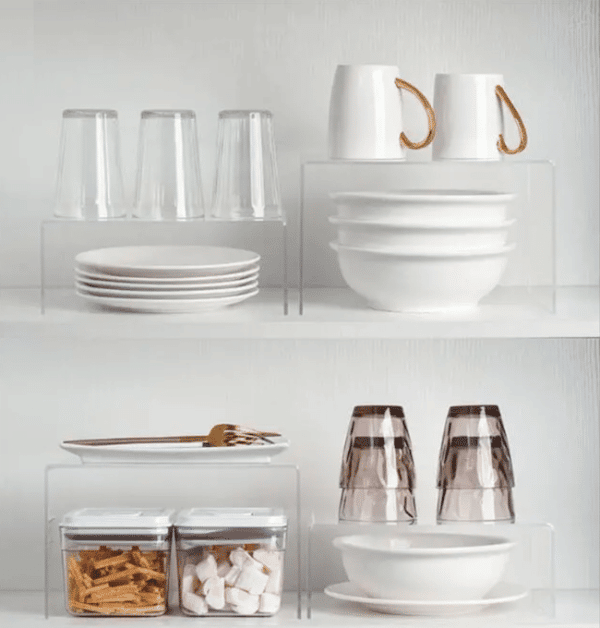 Pack of 2 Plate/ Crockery Stacker / shelf raiser - Trendz of today